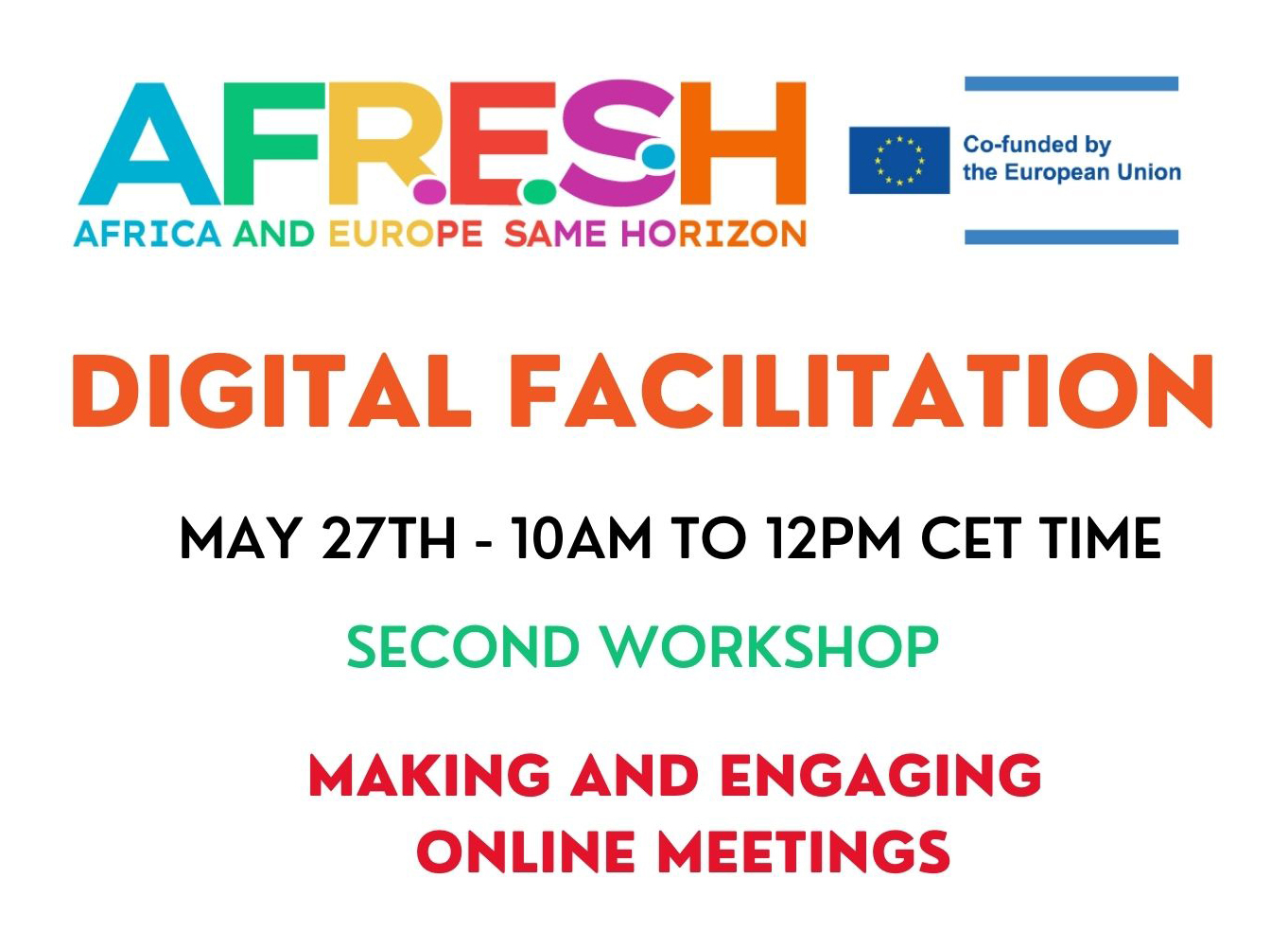 Digital Facilitation Second online Training – AFR.E.S.H project | New ...