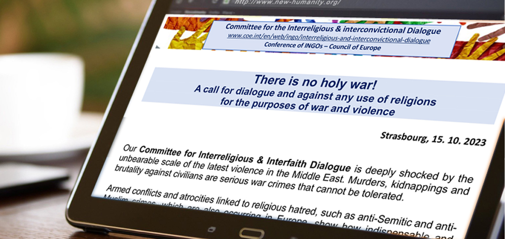 There is no holy war | New Humanity